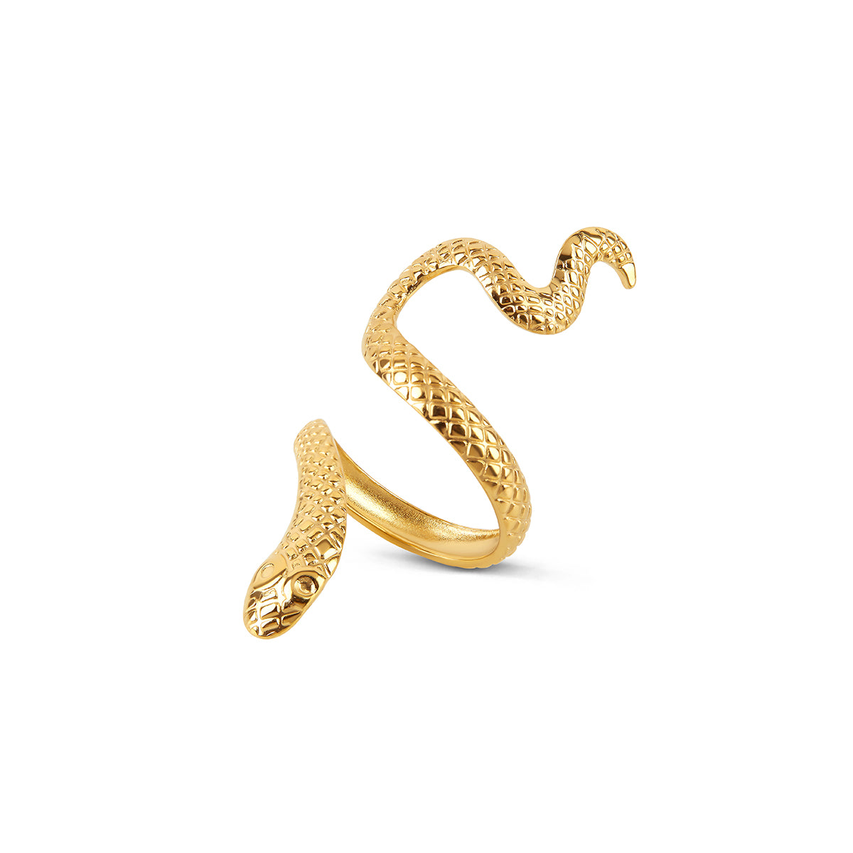 Serpent Adjustable Wrap Ring - Gold – Nevaeh
